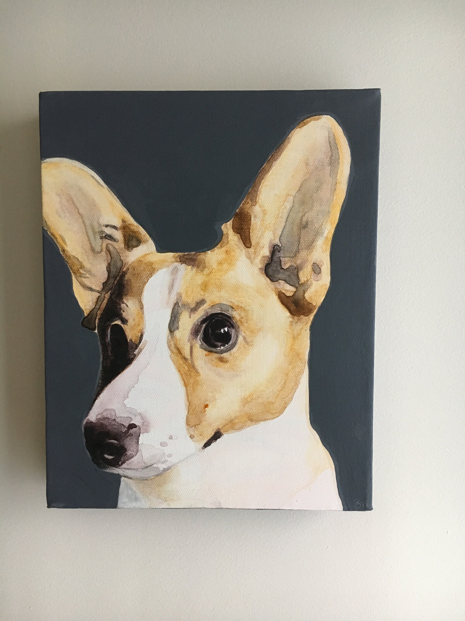 Frank - Original Cojack Dog Painting on Canvas - Etsy