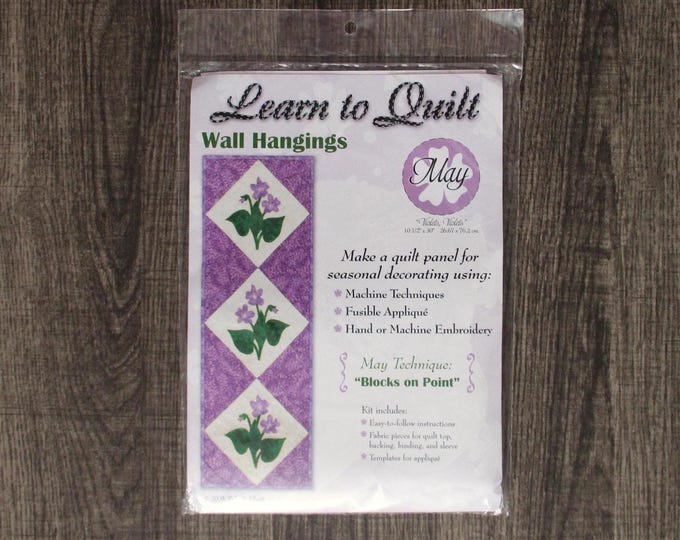 Learn to Quilt Wall Hangings Violets Quilting Kit Purple Floral Wall ...