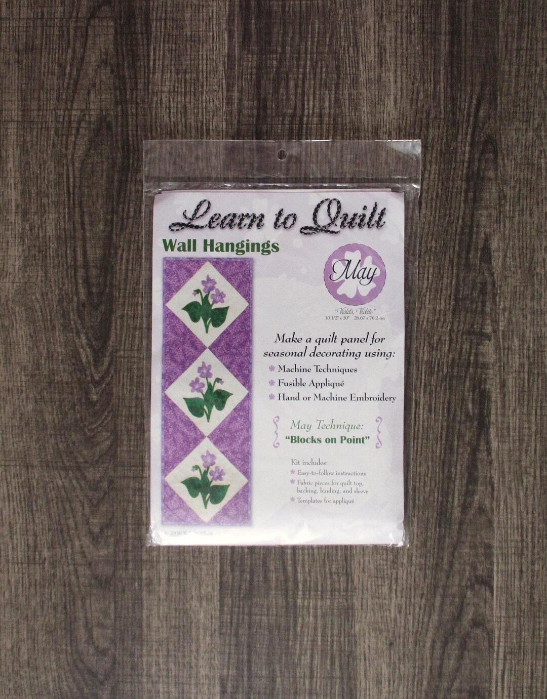 Learn to Quilt Wall Hangings Violets Quilting Kit Purple Floral Wall ...