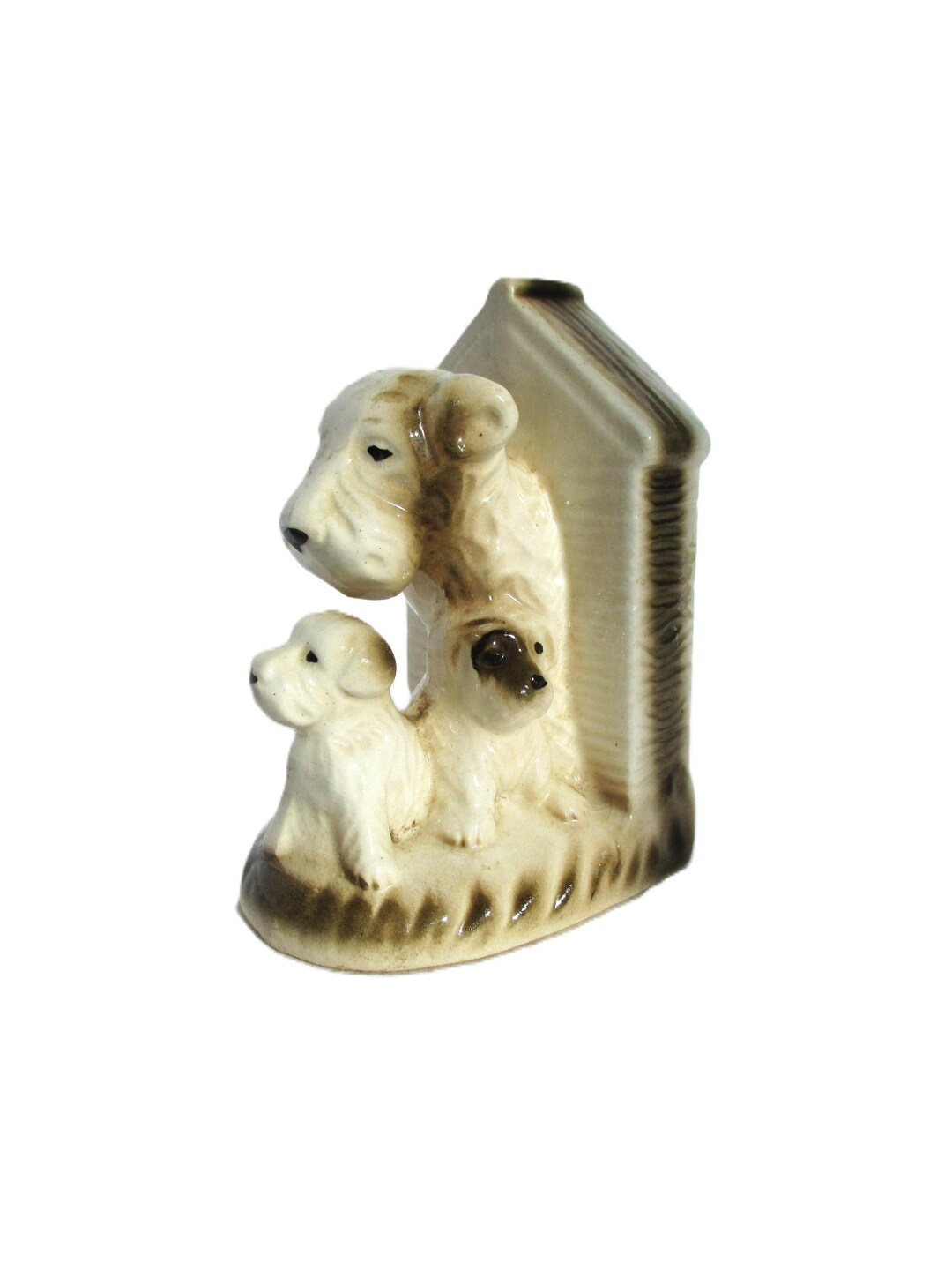 Vintage Terrier Dog Figurine Bookend 1950's Ceramic Dog Small Bookend ...