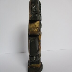 Aztec Statue 10 Carved Wood Figure Sculpture Mayan Wood Carving Vintage ...