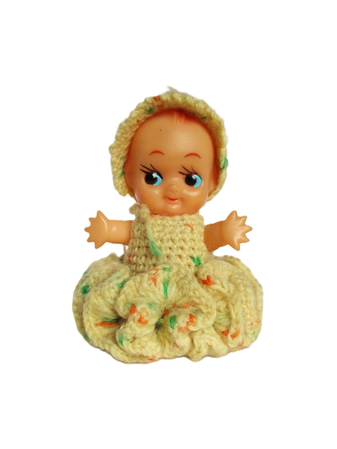 Mini Kewpie Doll in Crochet Outfit Miniature Kewpie in Hand Crochet ...