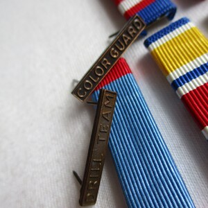Military Ribbons Bars & Bronze Ribbon Attachments Oak Leaf Clusters 5/8 ...