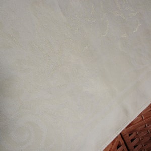 Vintage Damask Tablecloth Rectangle 78x52 Light Yellow Tablecloth - Etsy