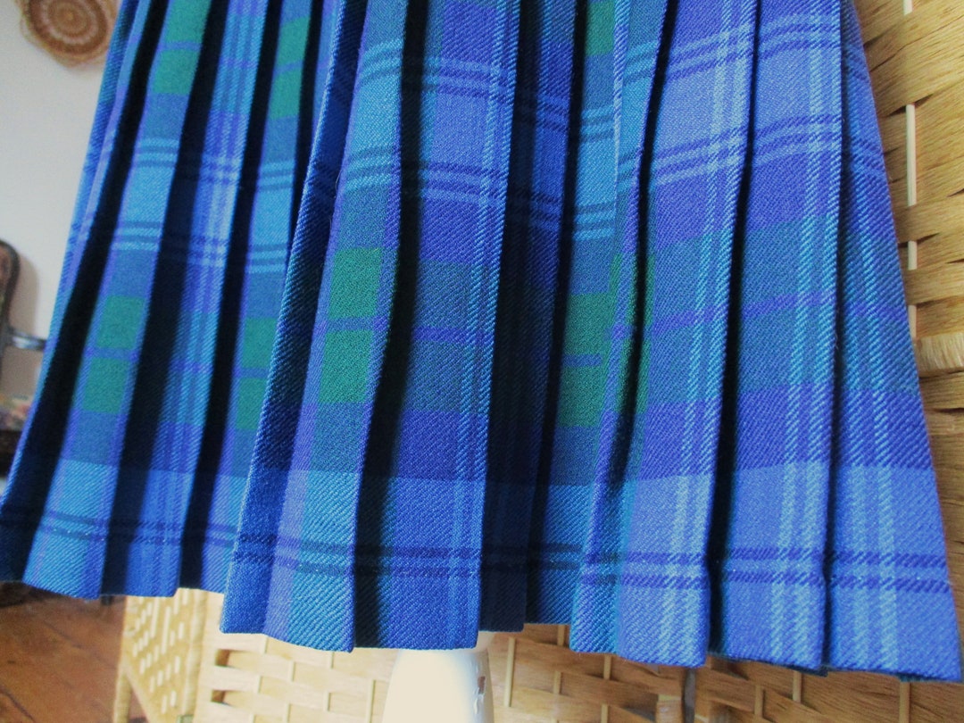 Ancient Black Watch Skirt Vintage Tartan Plaid Skirt 26 Waist ...