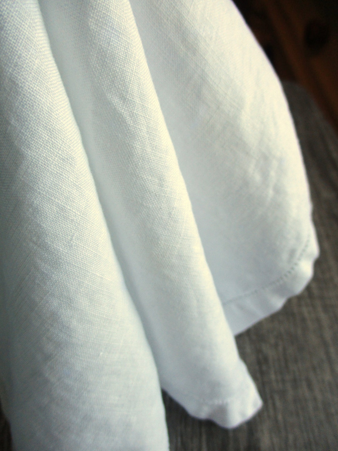 Vintage Linen Napkins 8 Pc Hem Stitch Napkins Solid White Luncheon ...