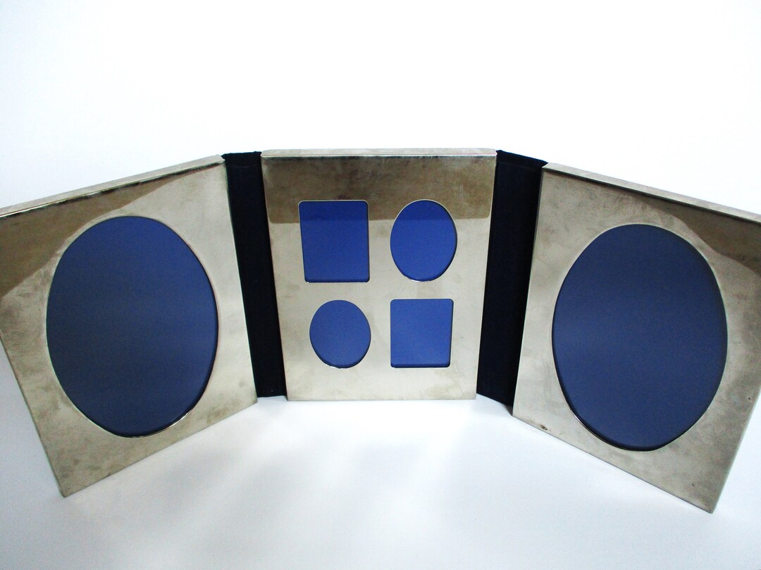 Silver Picture Frame Vintage Multi Photo Frame Silverplate Triple ...