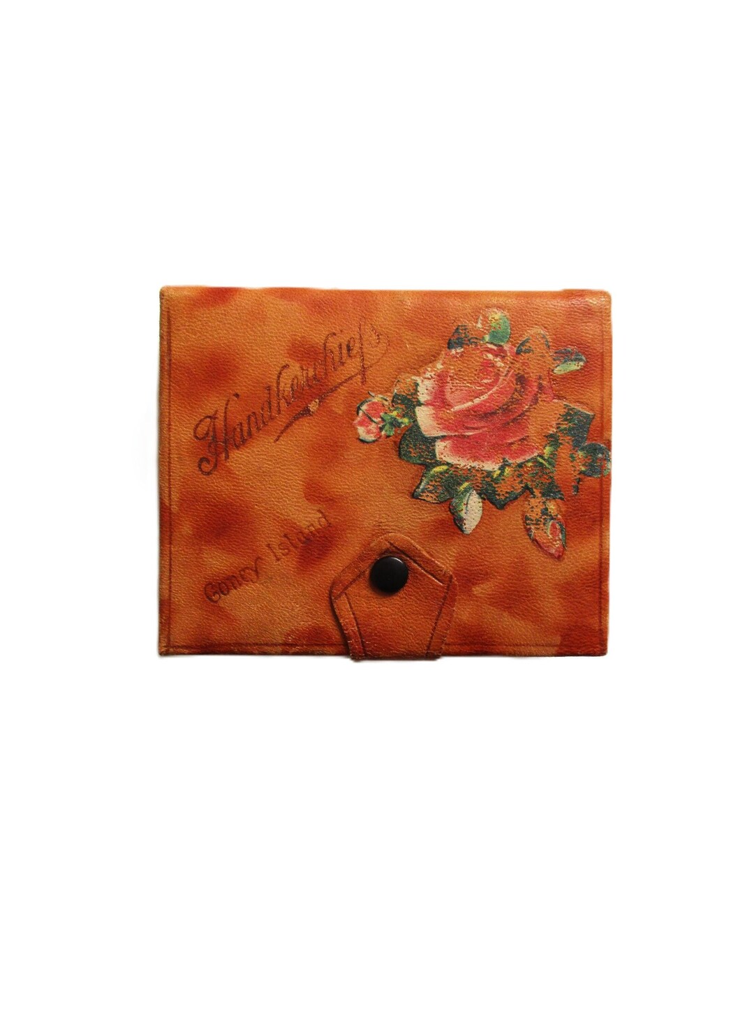 Vintage Handkerchief Box Coney Island Souvenir Leather Box Vintage ...