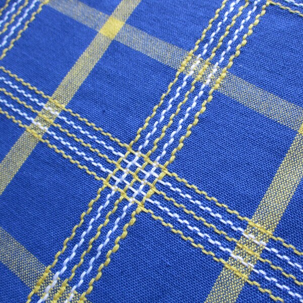 Blue Yellow Fabric - Etsy