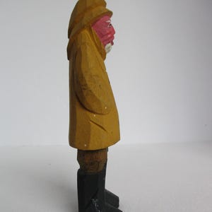 Carved Wood Sailor Sculpture Boat Captain Vintage Carving Wooden Sailor ...