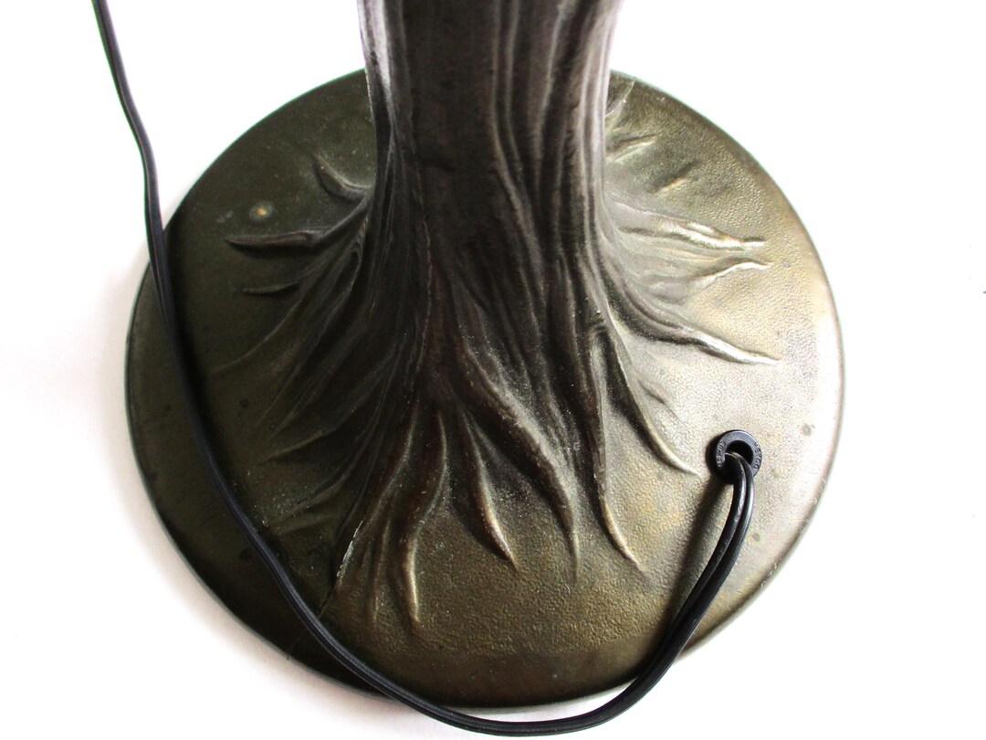Vintage Bronze Tree Lamp Tiffany Style Base Bronze Lamp Tree Table Lamp 16 Bronze Tree Lamp - Etsy