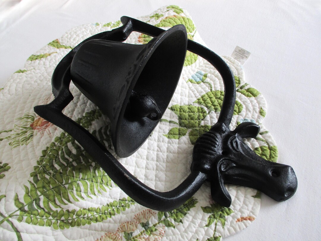 Vintage Cast Iron Dinner Bell Wall Mount Bell Cast Iron Cow Bell - Etsy