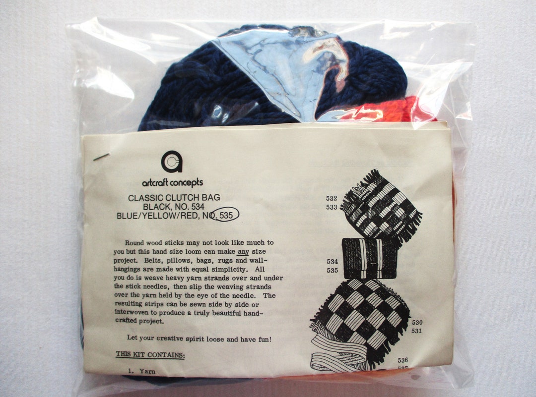 Vintage Weaving Kit Clutch Purse Weaving Kit Vintage Hand Bag Weaving ...