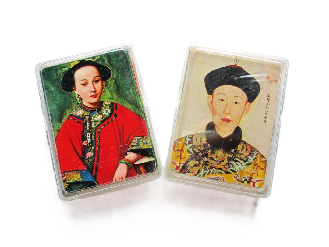 Chinese Art Treasures Playing Cards Double Deck Vintage Playing Cards ...