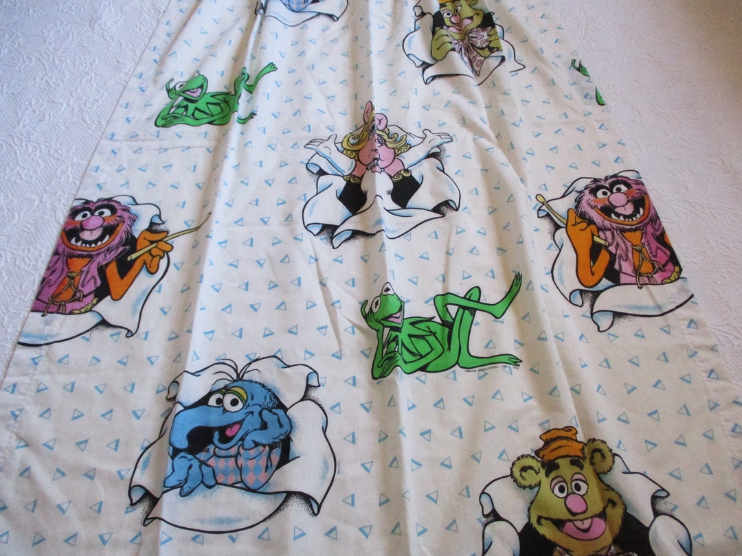 Vintage Muppets Curtains 2 Panels Muppets Pinch Pleat Drapes Curtains ...