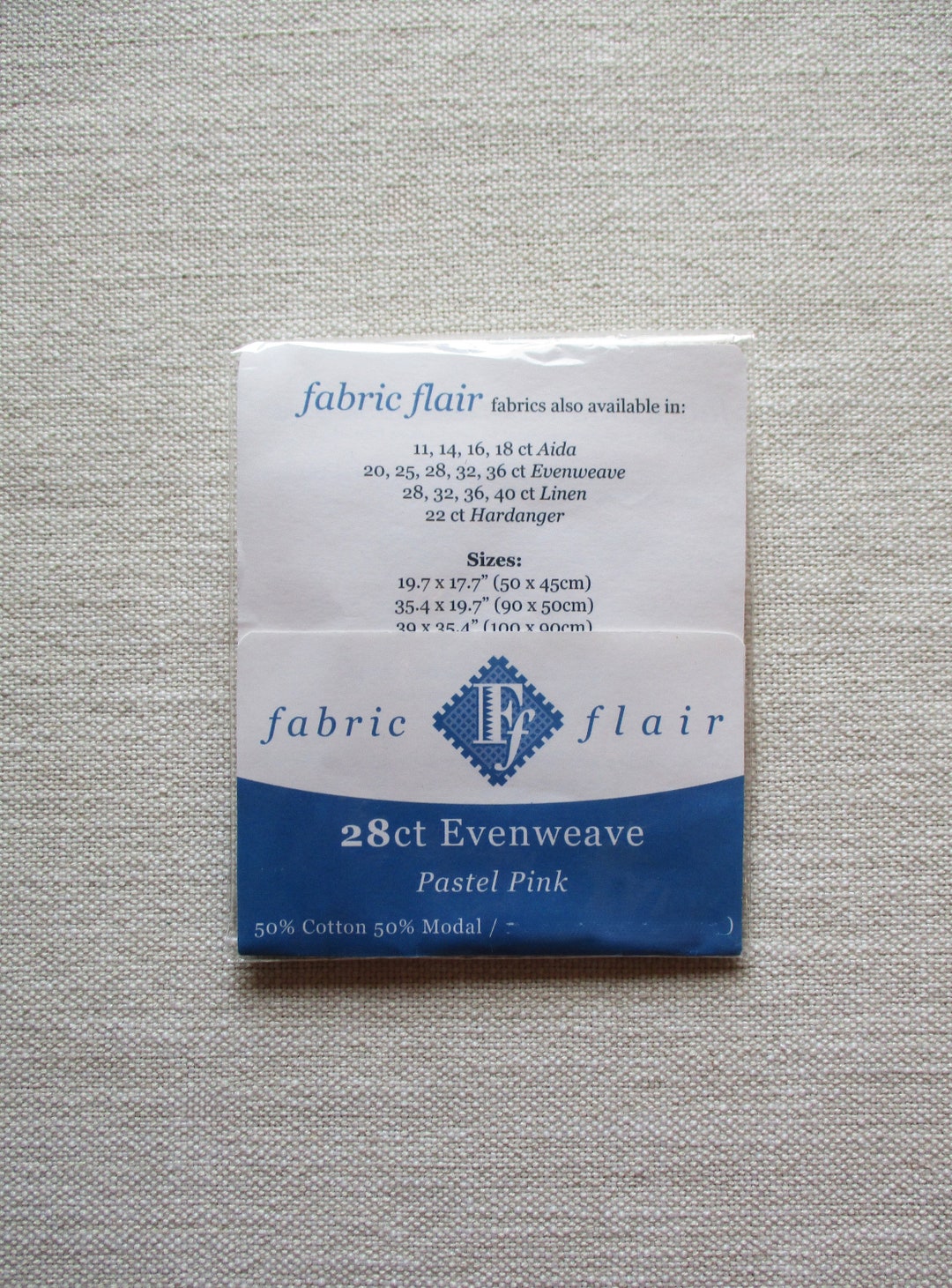 Fabric Flair 28 Count Evenweave 19.5x8.5" Pastel Pink Counted Cross ...