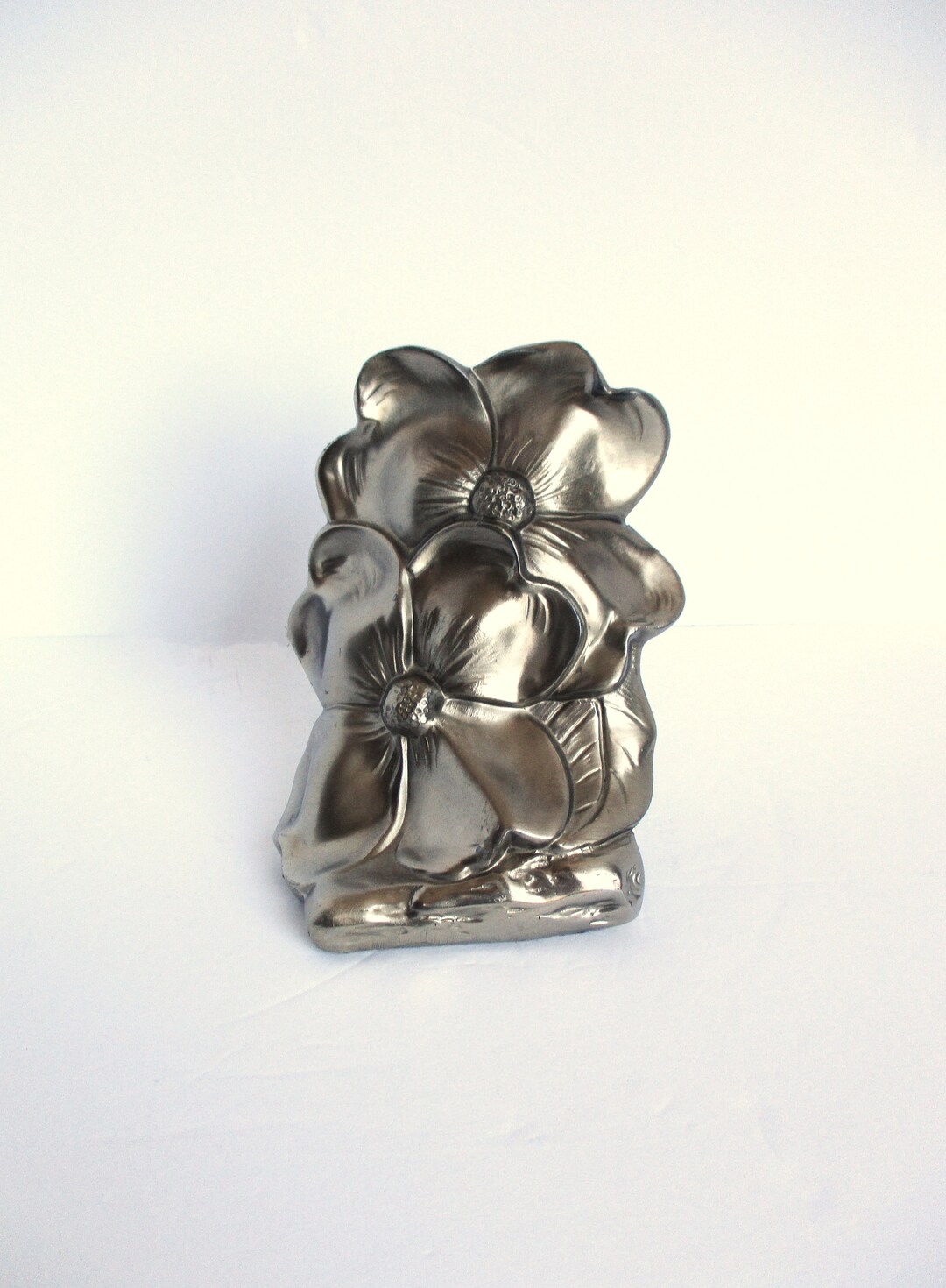 Craftsman Philadelphia Vintage Bookend Silver Metal Dogwood Flower ...