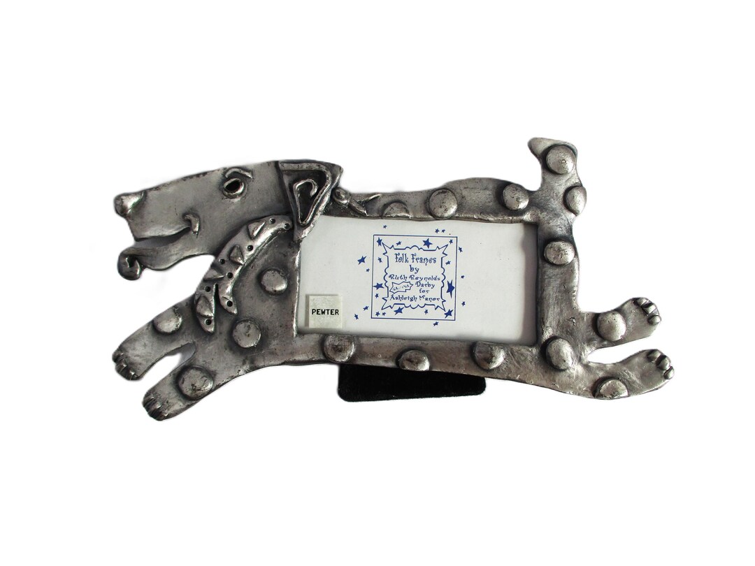 Pewter Dog Picture Frame Folk Frames by Ruth Reynolds for Ashleigh ...