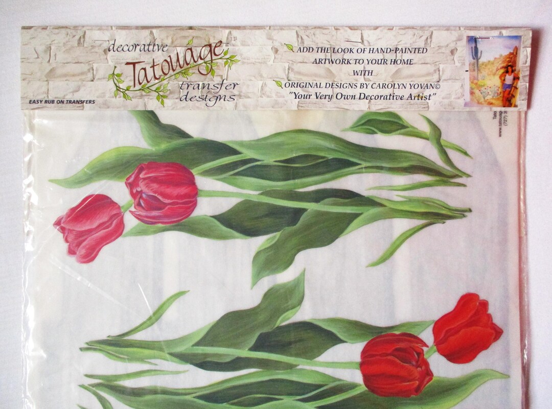10 Sheet Set Tatouage Dry Rub Transfers Carolyn Yovan Flowers Picket ...