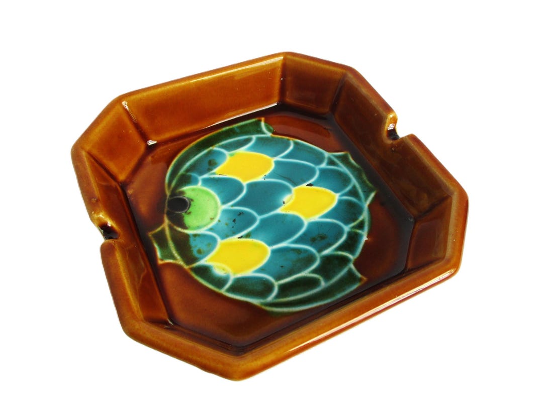 Vintage Japan Ceramic Fish Ashtray 1960's MCM Pottery Vintage Ashtray ...