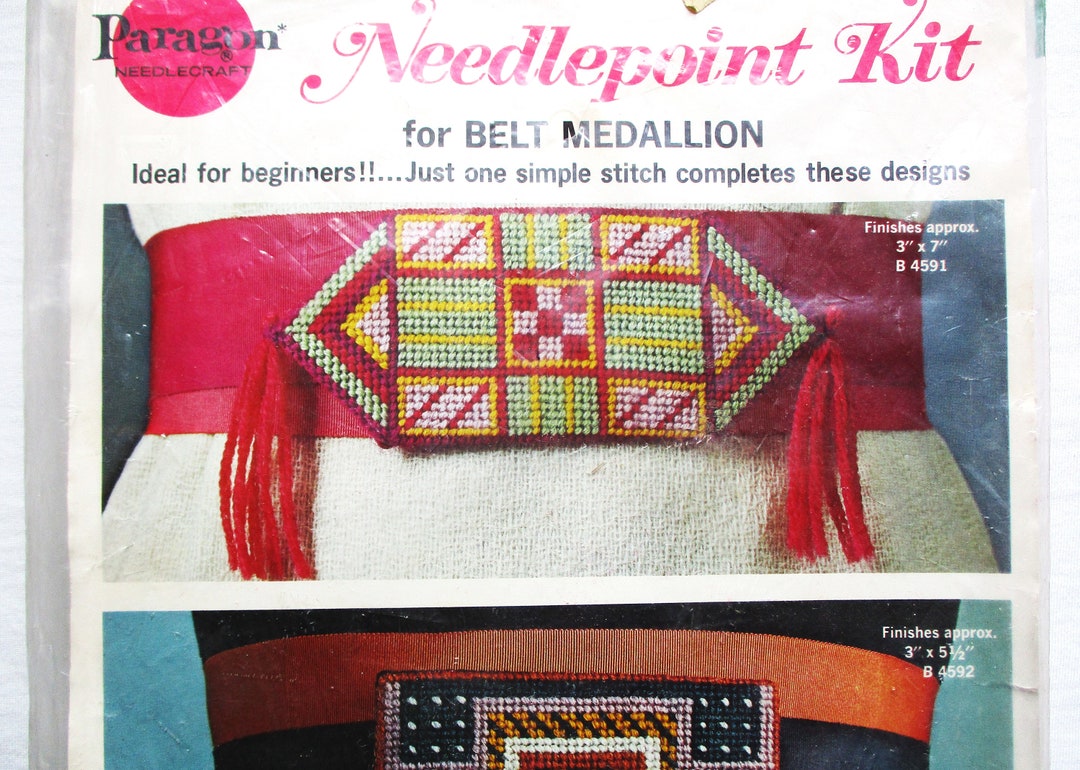 Paragon Charted Needlepoint Kit Belt Buckle Geometric Belt Needlepoint ...