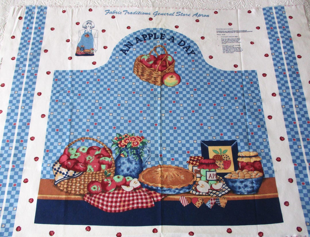 Susan Winget Apron Fabric Panel Cut and Sew Apron Fabric Traditions ...