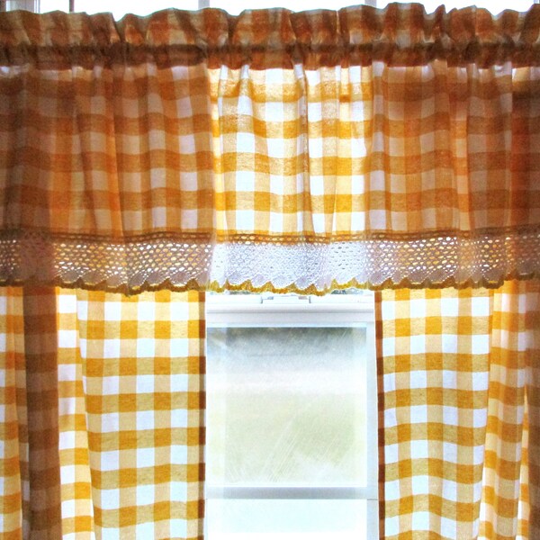 Gingham Curtains Etsy 2728
