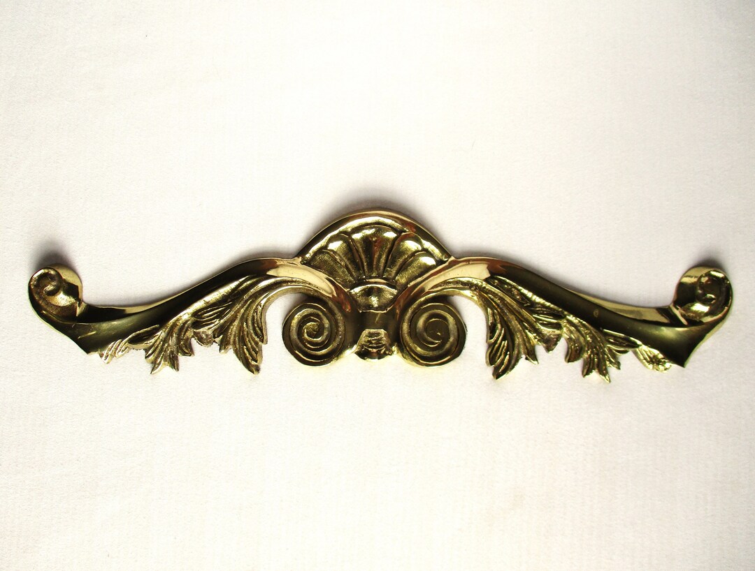 Brass Pediment 14.5 Neoclassical Arch Topper Art Accent Vintage Brass ...