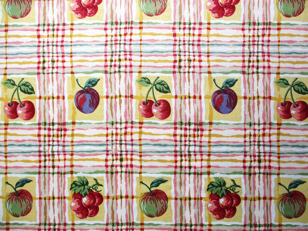Wesley Mancini Fabric 5 Yards Portfolio Textiles Retro Fruit Fabric ...