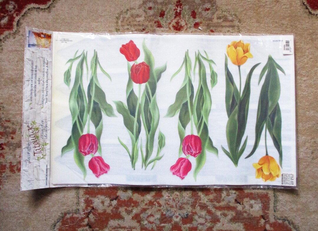 10 Designs Set Tatouage Dry Rub Transfers Carolyn Yovan Flowers Picket ...