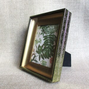 Vintage Picture Frame Gold Metal Frame Fits 4x3 Photos Beveled Box ...