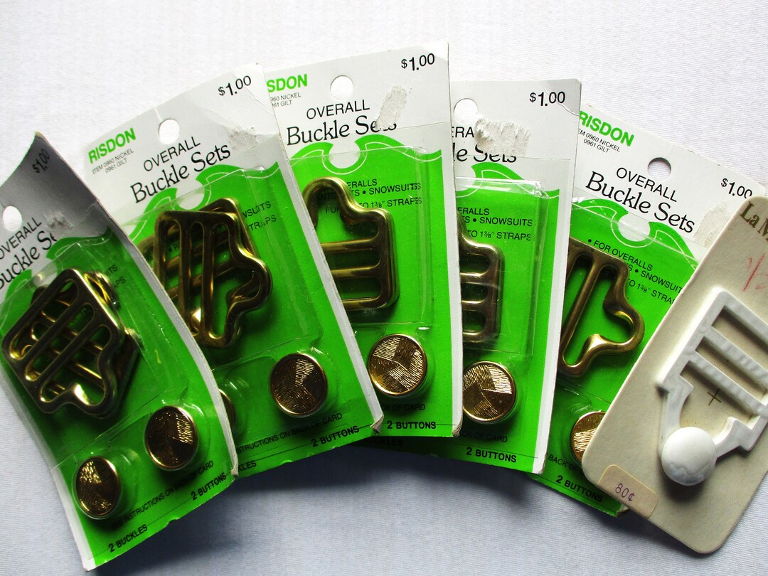 Vintage Belt Buckles Metal Mod Button Clasp Buckle Lot Nickel Gilt ...