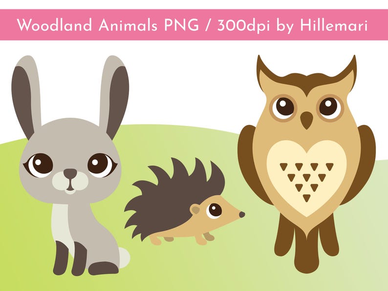 10 Woodland Animal Clipart, Forest Animals, Animal Clip Art (fox ...