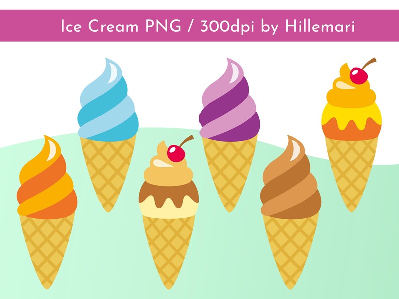 Ice Cream Clipart Set of 21, Ice Cream Clip Art, Popsticle Clipart ...
