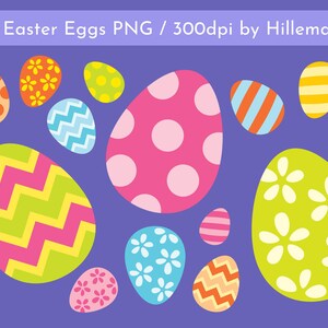 Easter Egg Clipart Set of 16, Painted Easter Egg Clipart, Easter ...