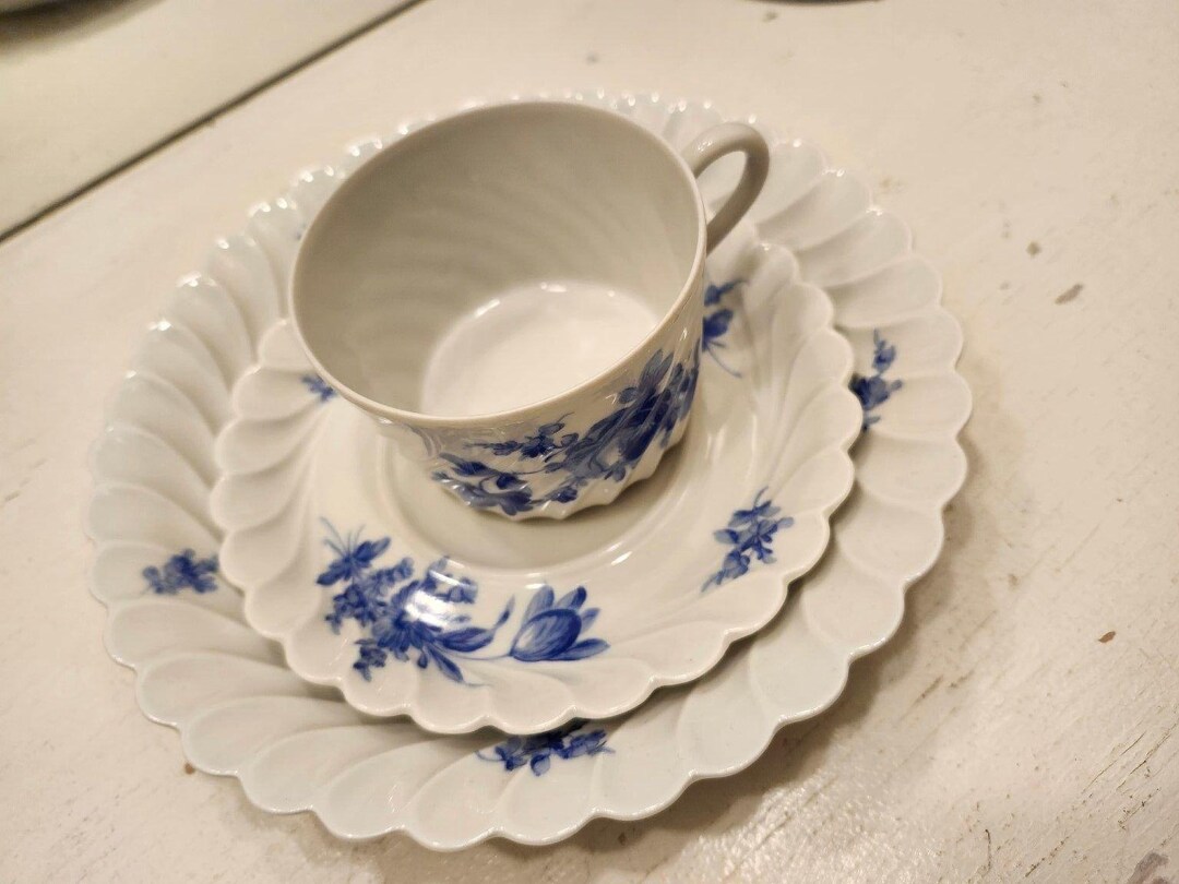 Haviland Limoges Strasbourg Porcelain Tea Cup Saucer Plate Set France ...