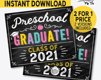 Preschool Graduation Sign | Etsy