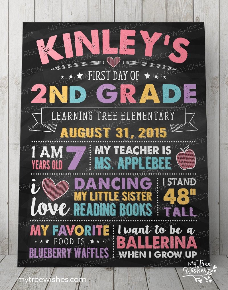 1st Day of School Sign Back to School Sign First Day of | Etsy