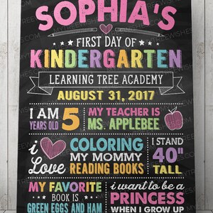 First Day of Nursery School Sign - First Day of School Chalkboard Sign ...