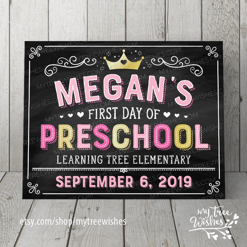 Rainbow First Day of School Chalkboard Sign 1st Day of - Etsy