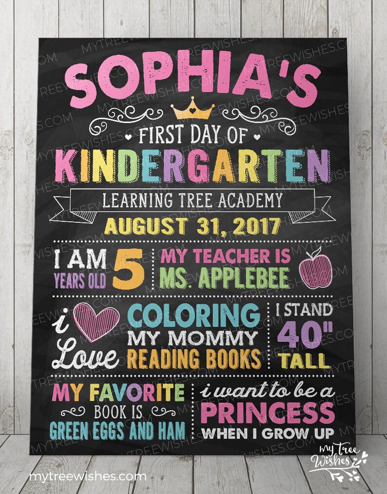 School Sign Printable All About Me Poster Back to School | Etsy