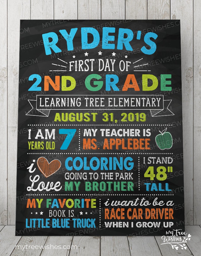 School Sign Printable - All About Me Poster - Back to School Interview ...