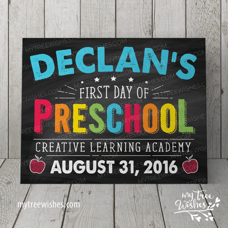 Rainbow First Day of School Chalkboard Sign 1st Day of - Etsy