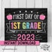 First Day of School Chalkboard Sign First Day of First Grade - Etsy