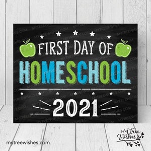 First Day of Homeschool Sign First Day of Virtual Learning - Etsy
