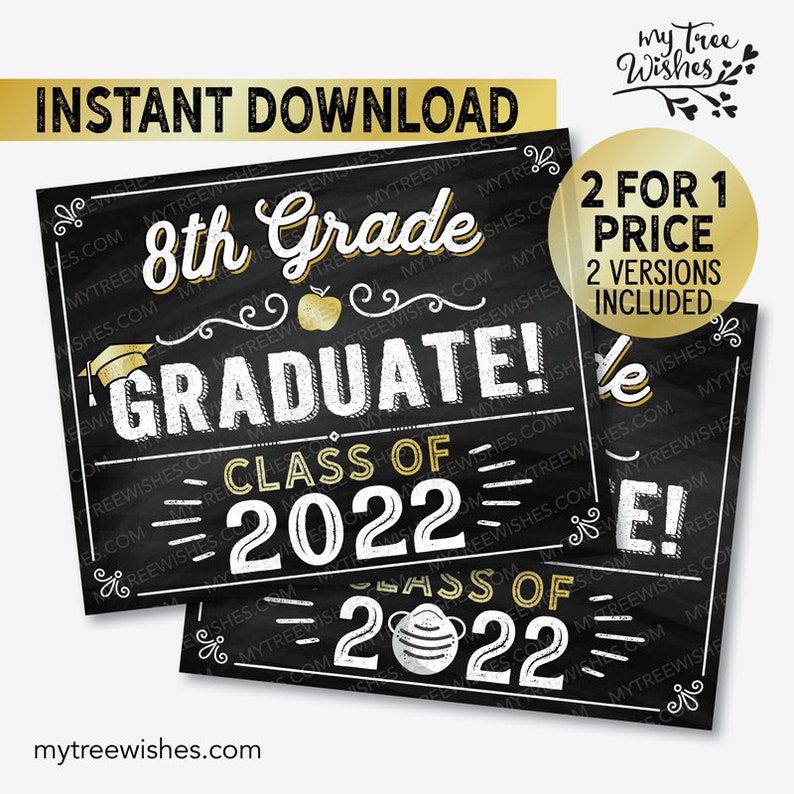 Last Day of Middle School Sign 8th Grade Graduation | Etsy