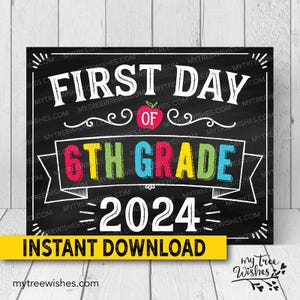First Day of School Sign First Day of School Printable Back to School ...