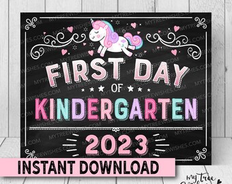 Printable First Day of School Sign First Day of Preschool - Etsy