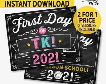 First Day of School Sign First Day of TK First Day of TK | Etsy