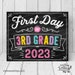 First Day of School 3rd Grade First Day of School Printable - Etsy